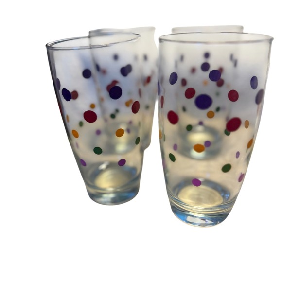 Pampered Chef | Dining | Pampered Chef Set Of 4 Colorful Polka Dot ...